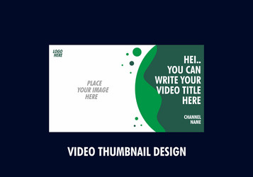 Unique and colorful video thumbnail Royalty Free Vector