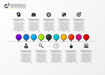 Modern infographics process template timeline Vector Image