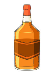 Whiskey bottle product packaging brand design Vector Image