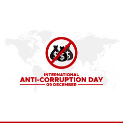 Graphic of international anti corruption Vector Image