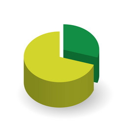 Green pie chart design element Royalty Free Vector Image