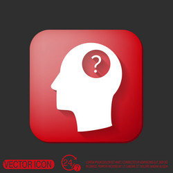 Head with a question mark avatar wonders icon help