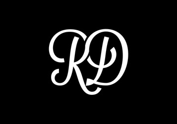 Initial monogram letter r d logo design template Vector Image