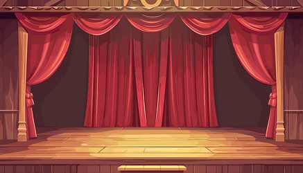 Concert stage with spot light lighting show Vector Image
