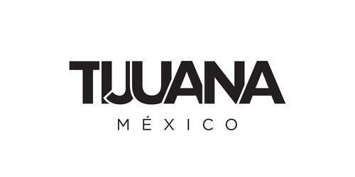 Tijuana in the mexico emblem design features Vector Image