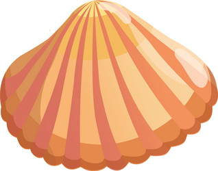 Single shell icon cartoon style Royalty Free Vector Image