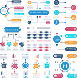 Workflow infograph design set Royalty Free Vector Image