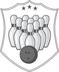 Bowling club logos and pictures Royalty Free Vector Image