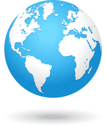 World globe Royalty Free Vector Image - VectorStock