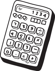 Hand drawn calculator Royalty Free Vector Image