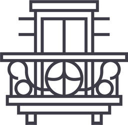 Patio garden design modern terrace icon symbol Vector Image