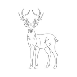 Deer line art icon Royalty Free Vector Image - VectorStock