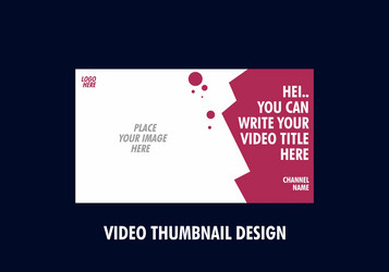 Colorful and unique video thumbnail Royalty Free Vector