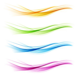 Abstract colorful flowing wave motion background Vector Image