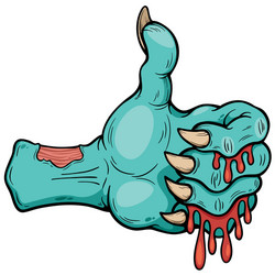 Cartoon a purple zombie hand Royalty Free Vector Image