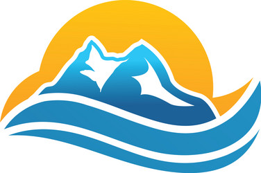 Mountain nature landscape logo and symbols icons Vector Image
