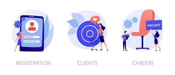 Website menu bar concept metaphors Royalty Free Vector Image