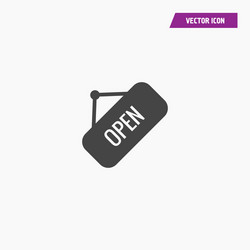 Black closed sign with white letters icon Vector Image