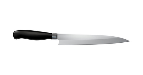 Gyuto is chef knife side view object realistic Vector Image