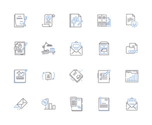 Future outline icons collection futurity foresee Vector Image
