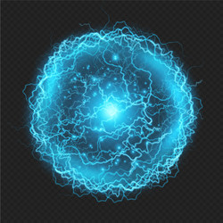 Electrical burst ball lightning realistic Vector Image