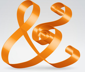 Silk ribbon letter abc Royalty Free Vector Image
