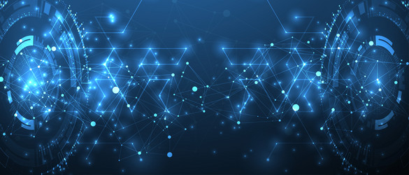 Abstract technology perspective hi-tech Royalty Free Vector