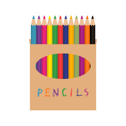 Education pencil case cartoon Royalty Free Vector Image