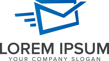 Message envelope sent logo design concept template