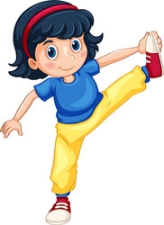 Cartoon girl with a guitar Royalty Free Vector Image