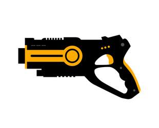 Laser tag gun game icon Royalty Free Vector Image