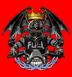 Motorcycle front view winged template Royalty Free Vector