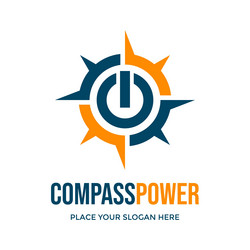 Math compass logo template this design use Vector Image