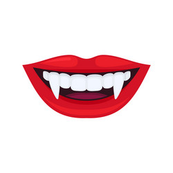 Smile of vampire on white background Royalty Free Vector
