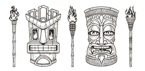 Tiki Torch Vector