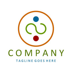 Abstract balance logo design template Royalty Free Vector