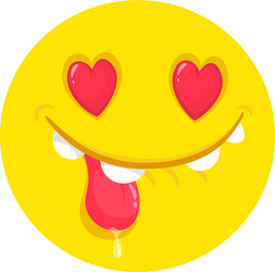 Funny cartoon monster face halloween Royalty Free Vector