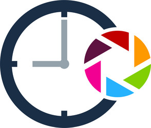 Countdown timer website element with buttons Vector Image