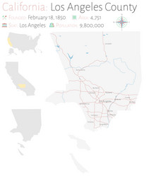 Los Angeles County Map Vector Images (over 150)