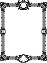 Elegant ornate border silver Royalty Free Vector Image