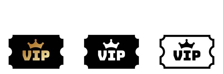 Vip user icon premium member pass Royalty Free Vector Image