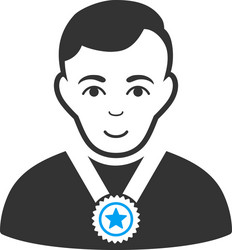 Person champion icon Royalty Free Vector Image