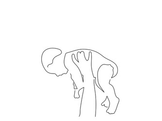 Maternity isolated line drawing Royalty Free Vector Image