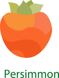 Persimmon fruits 3d realistic icon Royalty Free Vector Image