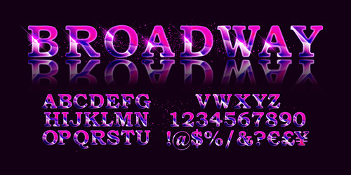 Broadway Lights Font Vector Images (over 1,300)