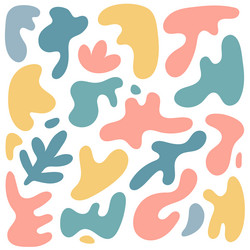 Hand drawn greasy drops liquid shapes background Vector Image