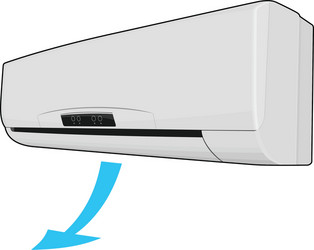 Air conditioner hand draw sketch Royalty Free Vector Image