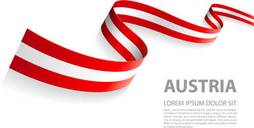 Austrian Flag Ribbon Royalty Free Vector Image