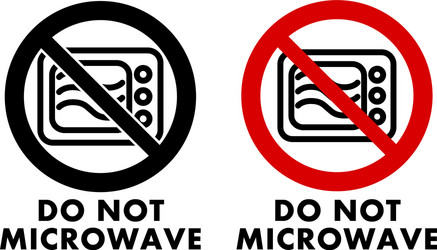 Do not microwave symbol oven icon Royalty Free Vector Image