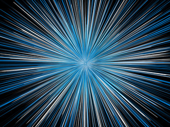 Blue explosion background with rays Royalty Free Vector